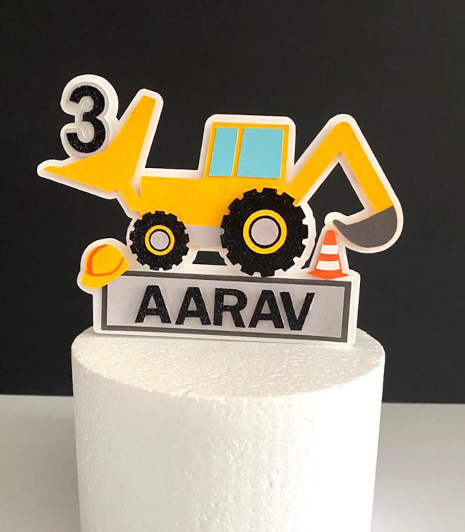 Construction Cake Topper, Digger Cake Topper, Custom Cake Topper ...