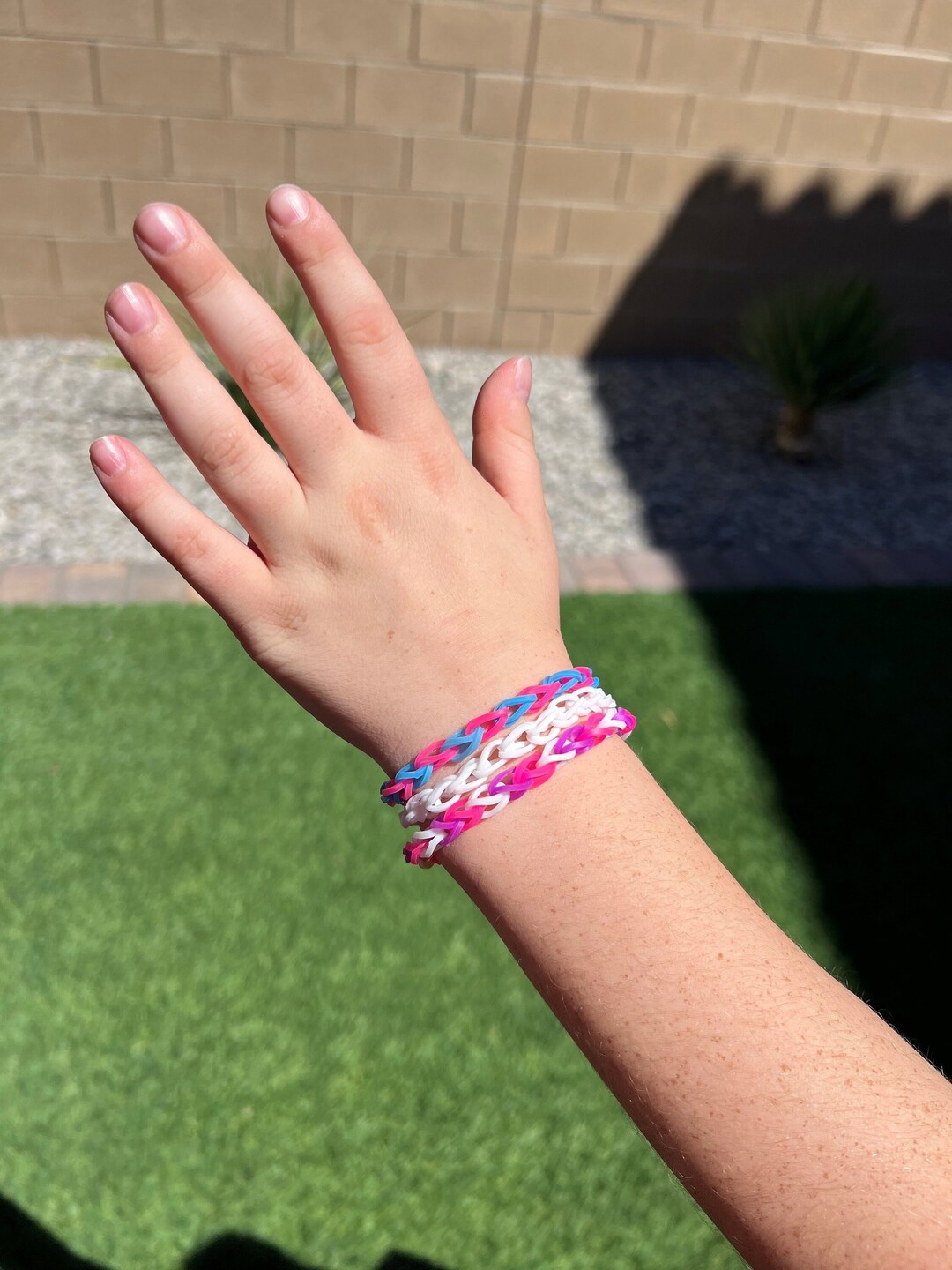 Custom Colorful Interlocking Rubber Band Bracelets - Etsy Australia