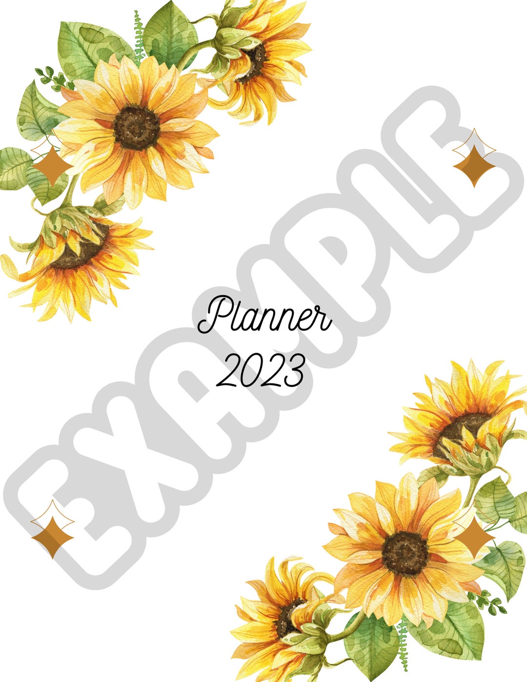 Sunflower Planners Monthly Weekly Daily Budget, Digital Download ...