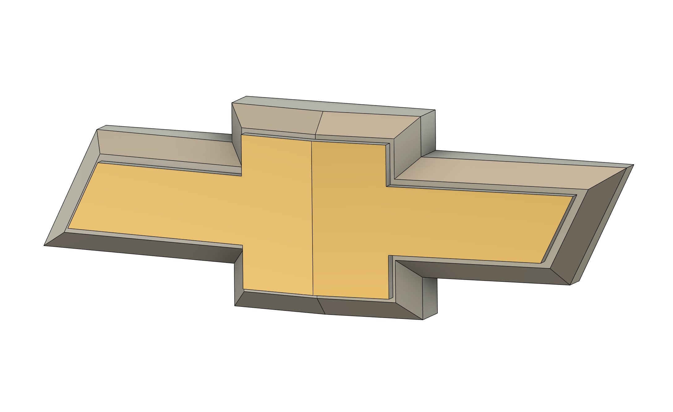Chevrolet Bowtie Logo 3D Model (3MF, OBJ File)- - Etsy