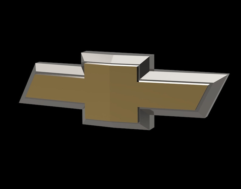 Chevrolet Bowtie Logo 3D Model (3MF, OBJ File)- Chevy Emblem Digital ...