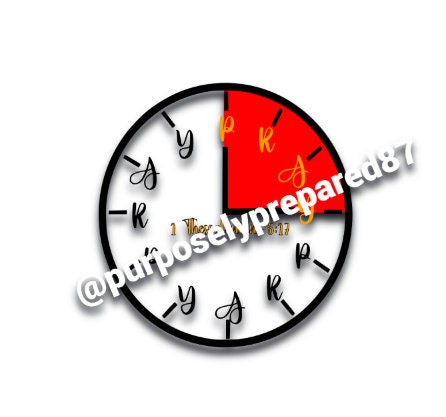 Beautiful Prayer Clock Digital SVG | Christian, Scripture, Clock, Pray ...