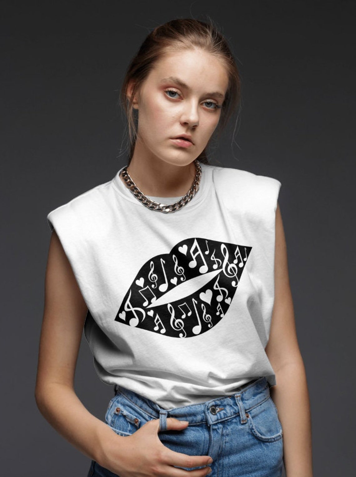 CUTE Musical Notes Lips PNG, SVG Digital Download Music, Singing, Notes ...