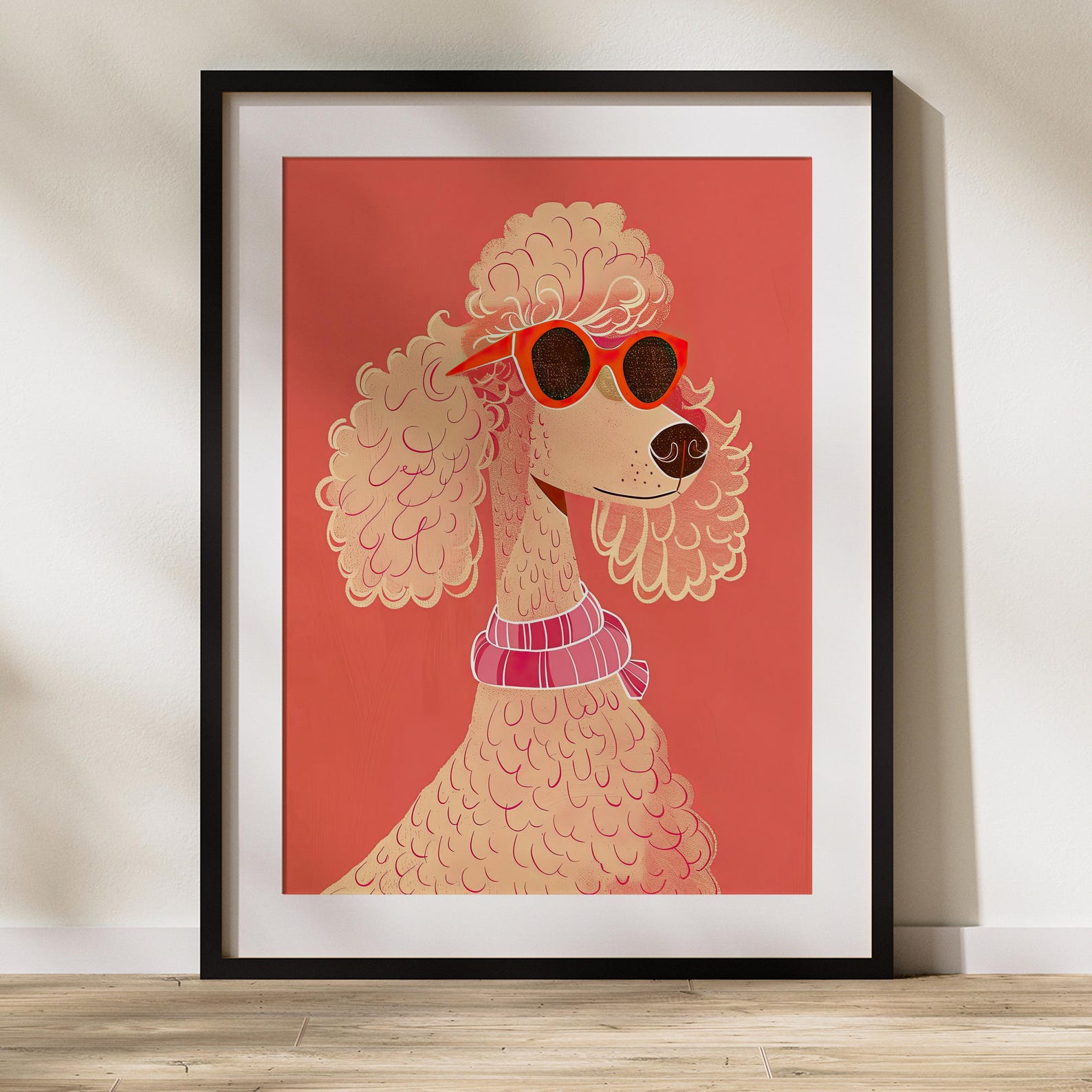 Retro Poodle Print: Glamour Dog With Sunglasses (digital Download) - Etsy