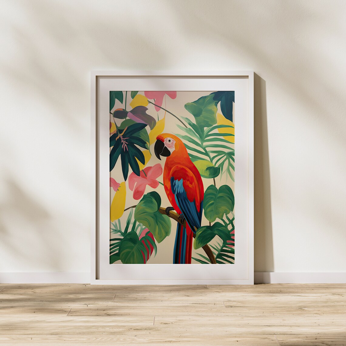 Parrot, Animal, Colorful, Tropical, Jungle, Modern Art, Illustration ...