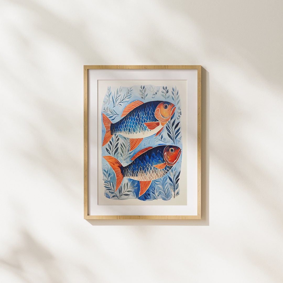 Underwater Fish Art Print: Colorful Sea Life Illustration (digital ...