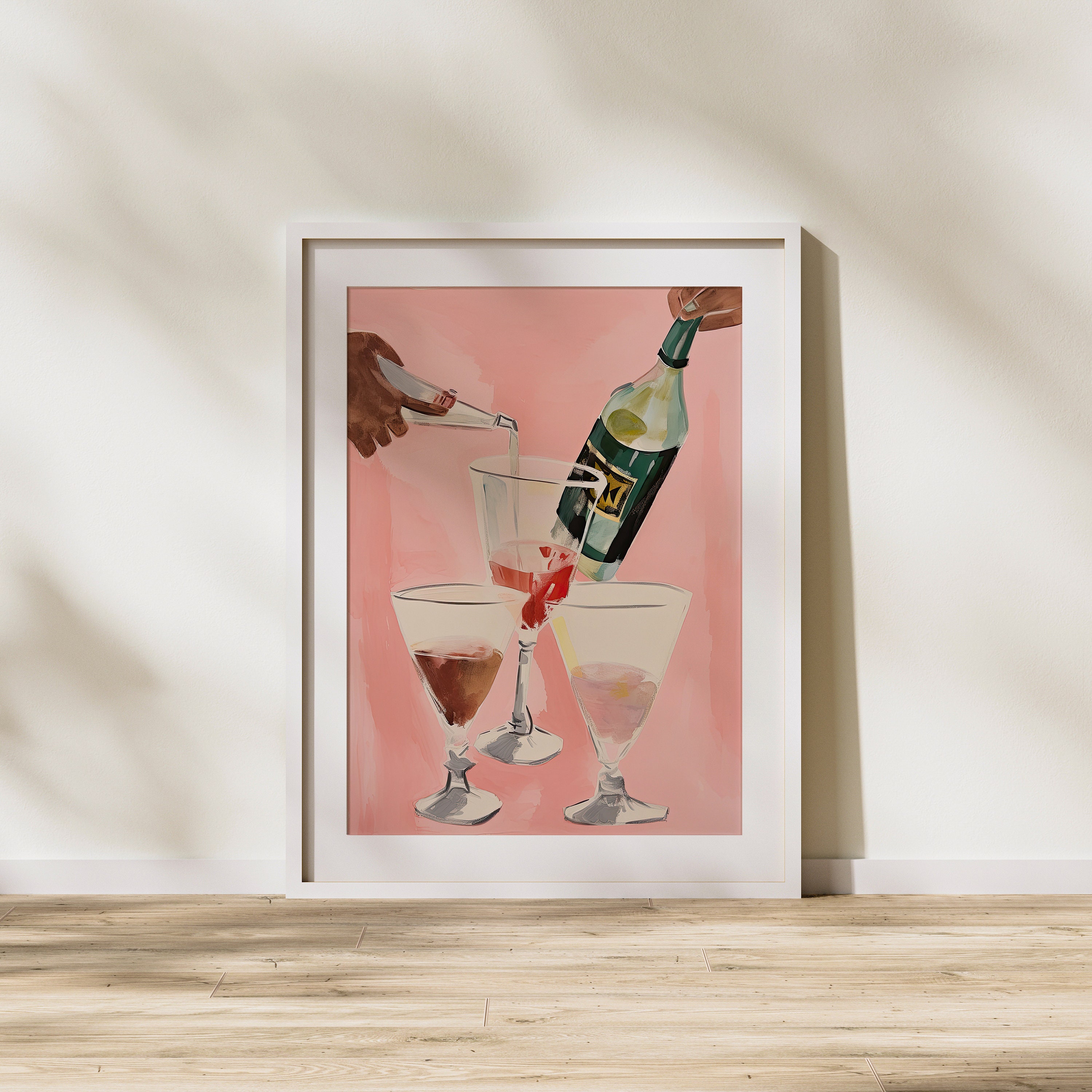 Colorful Cocktail Illustration, Digital Download, Painting, Modern Art ...
