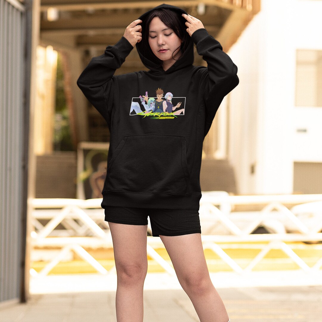 Cyberpunk Edgerunners Hoodie,edge Runners Rebecca Neon Silhouette ...