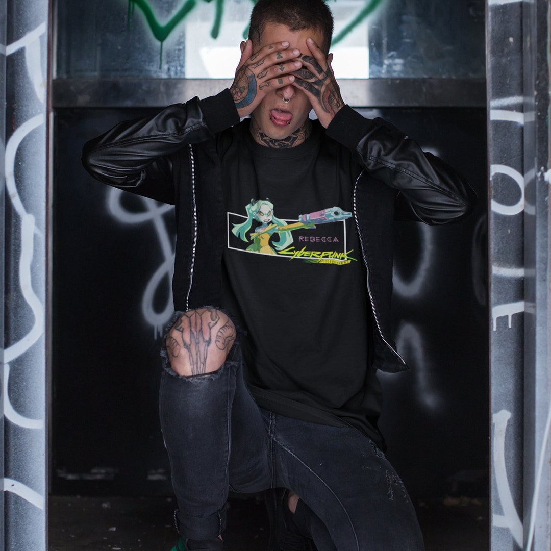 Cyberpunk Edgerunners Shirt,edge Runners Rebecca Neon Silhouette ...
