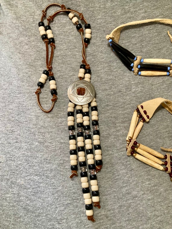 Vintage Native American Chokers & Necklace - Gem