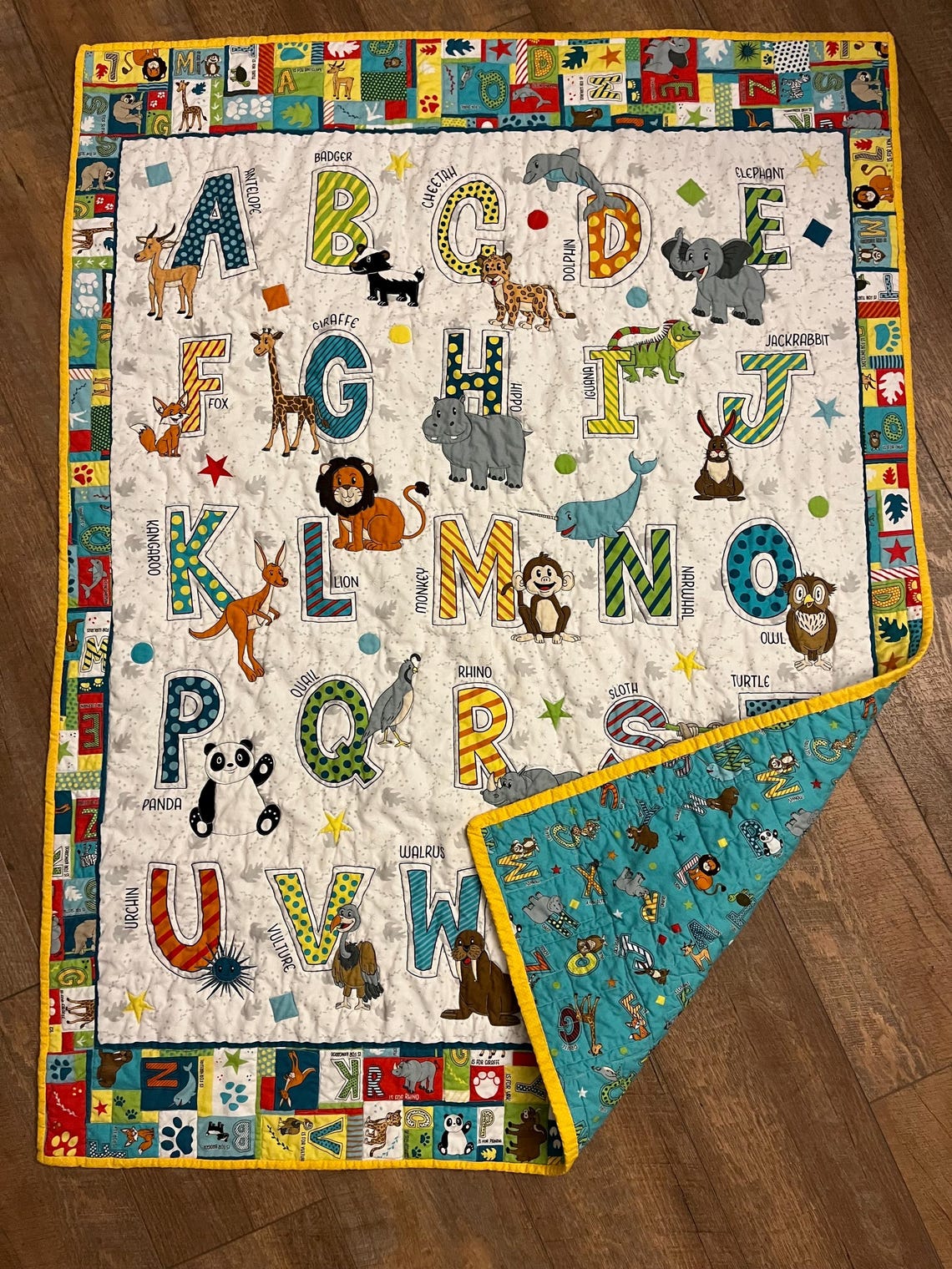 ABC Baby Quilt - Etsy