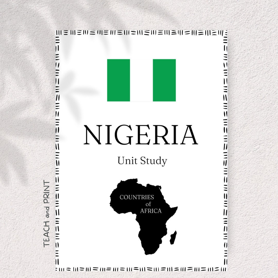 NIGERIA - Countries of Africa Unit Study - Etsy