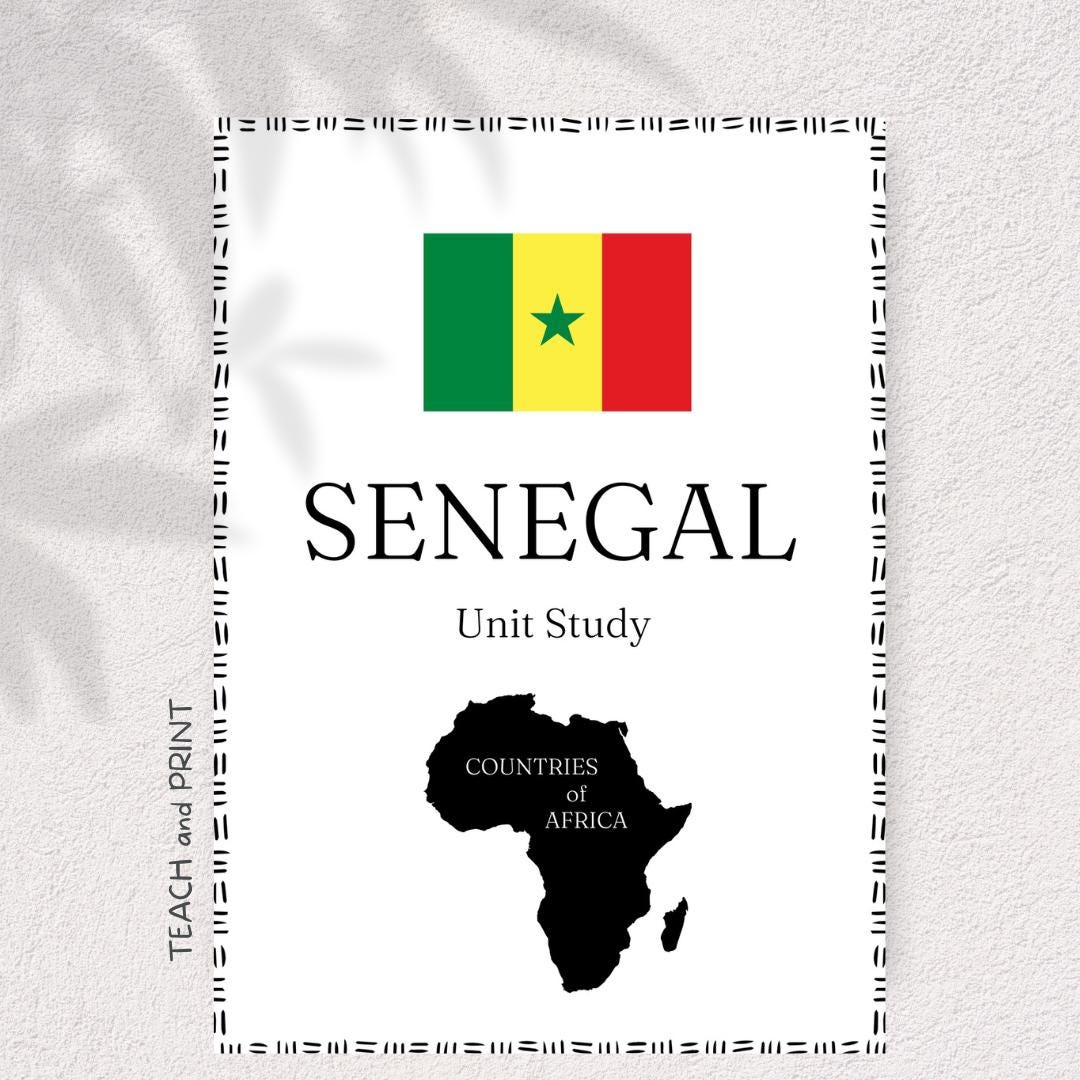 SENEGAL - Countries of Africa Unit Study - Etsy