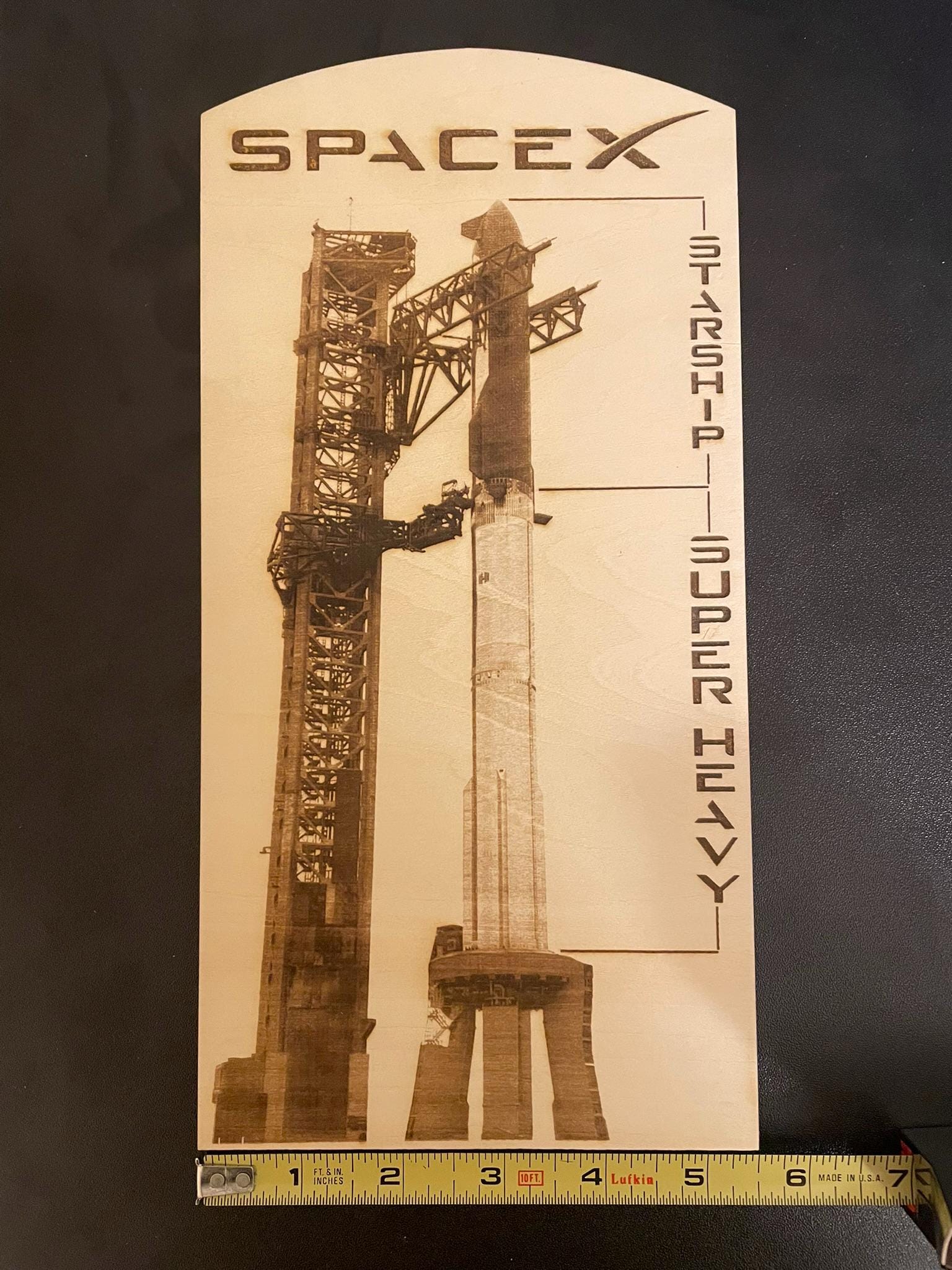 Spacex Starship Laser Engraved Wood Sign: Aerospace Wall Art - Etsy