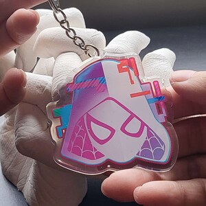 Spider Verse Gwen Keychain - Etsy