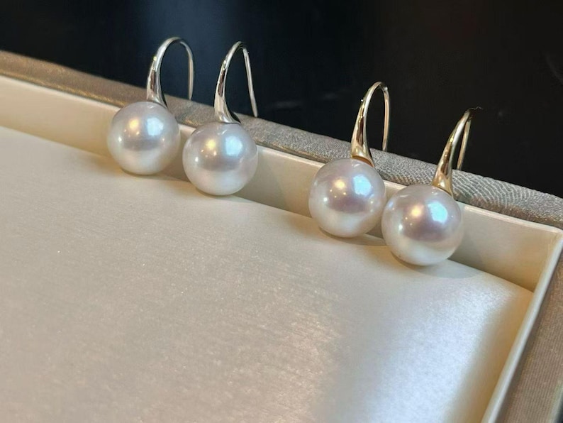 Aurora Edison Pearl Hook Earrings, 10–11mm 925 Sterling Silver ...