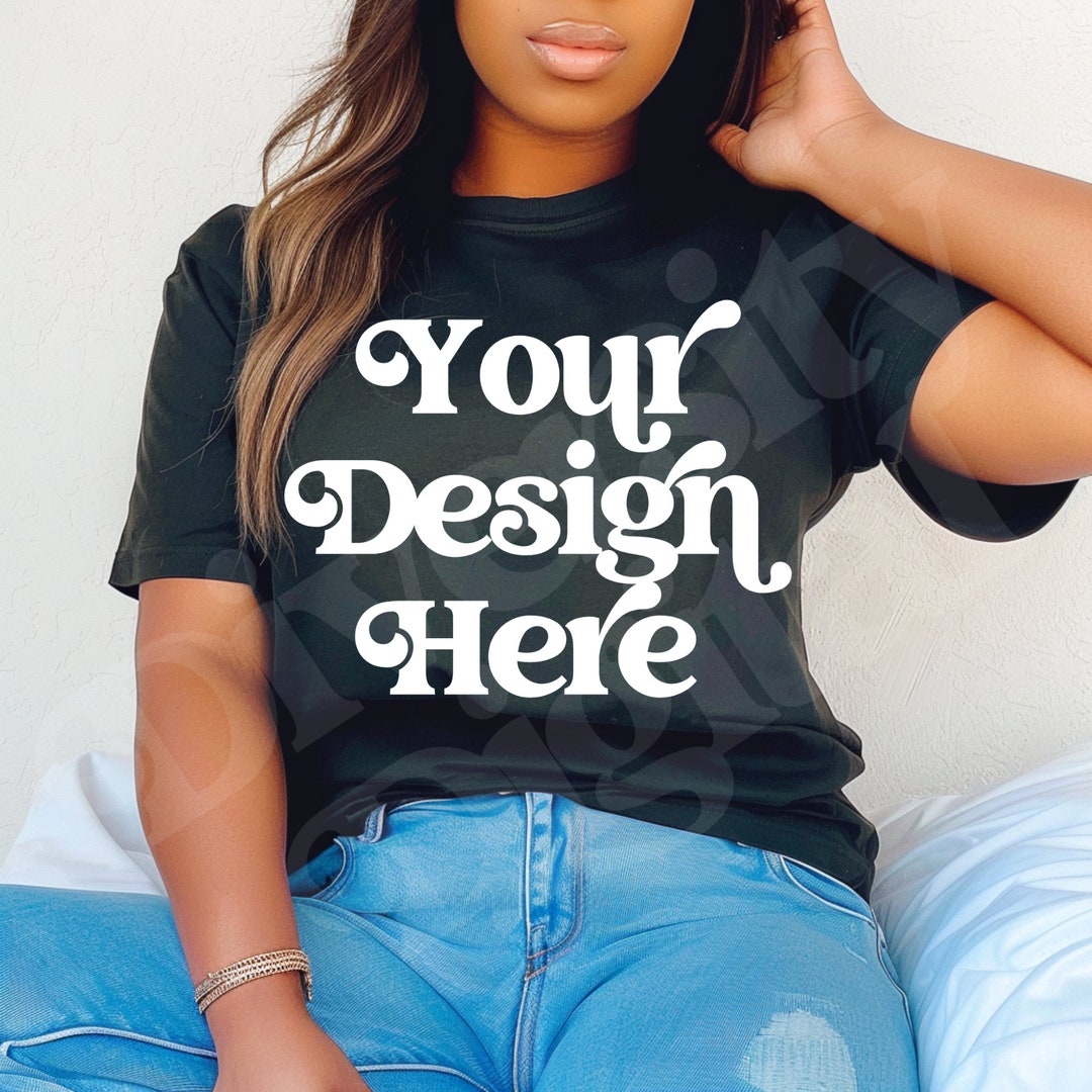 Black Girl Model Black Comfort Colors CC17 Plus Size Black Model CC1717 ...