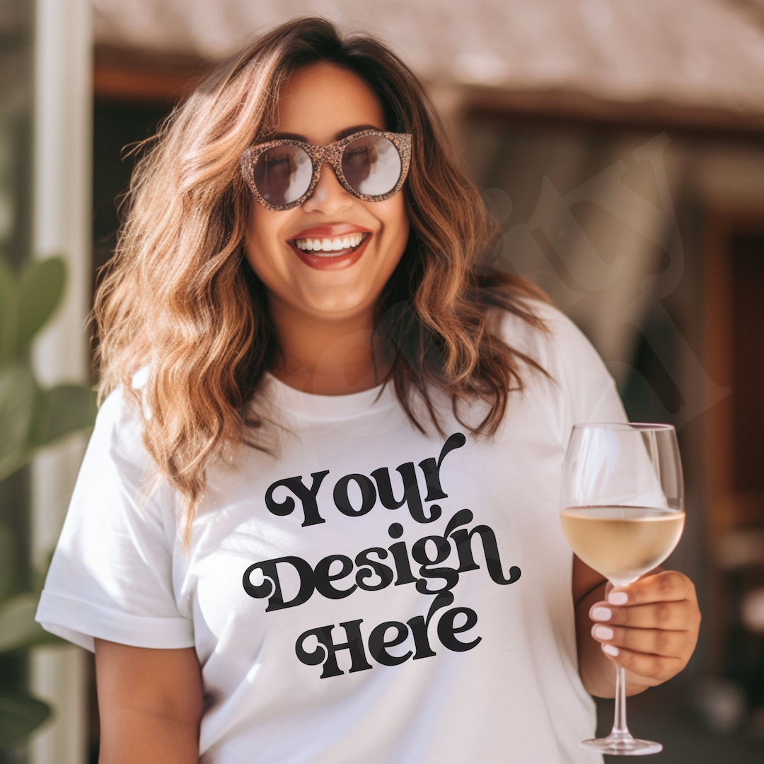 Plus Size Mockup, Plus Size Model, Bella Canvas White Mockup, White Tee ...