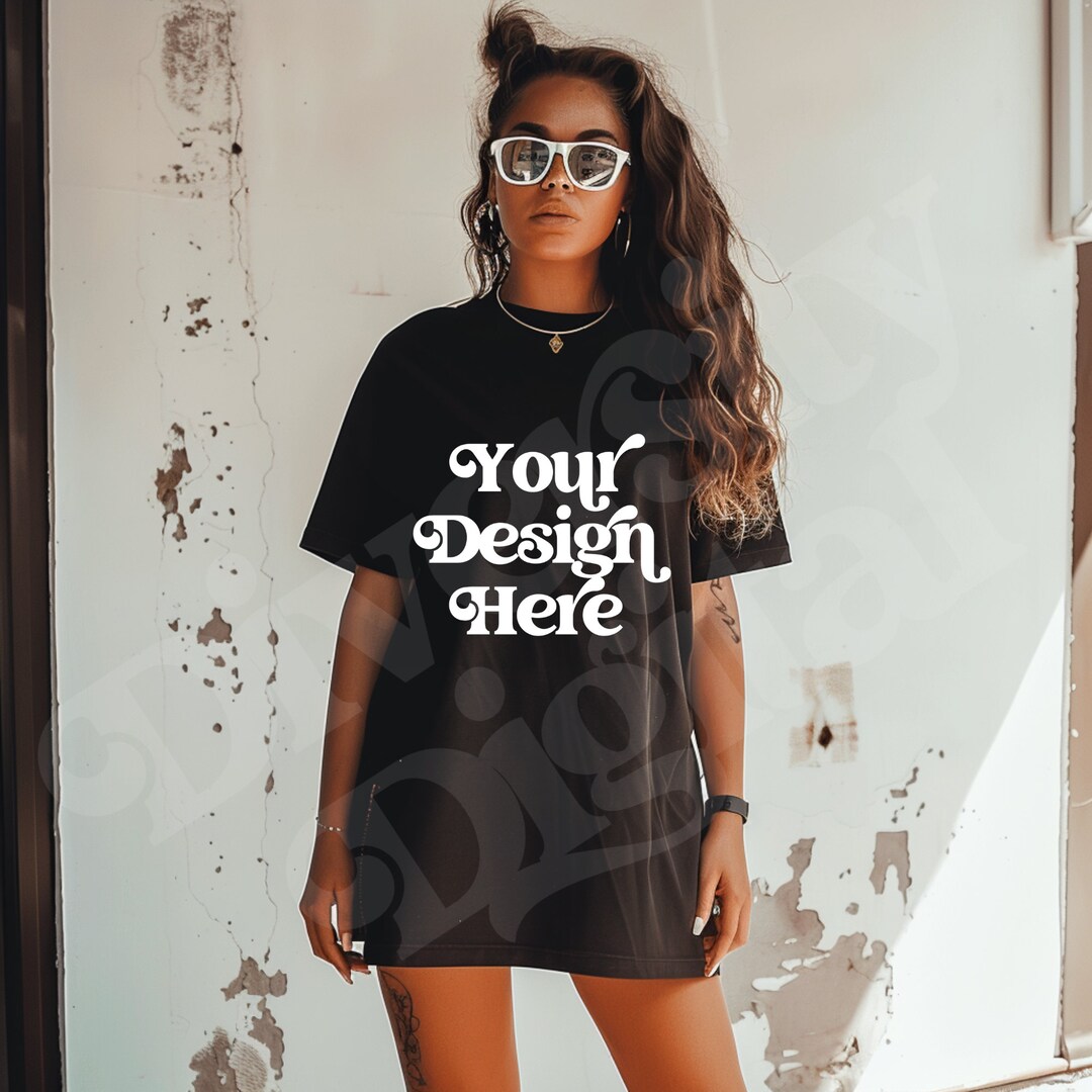 Black Girl Model Black Comfort Colors CC17 Plus Size Black Model CC1717 ...