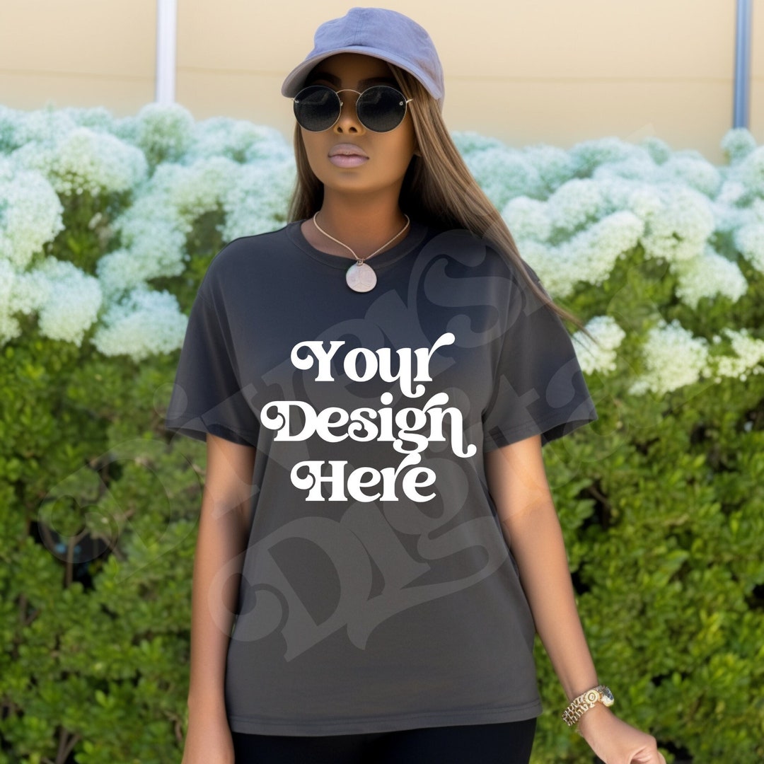 Black Girl Model Black Comfort Colors CC17 Plus Size Black Model CC1717 ...