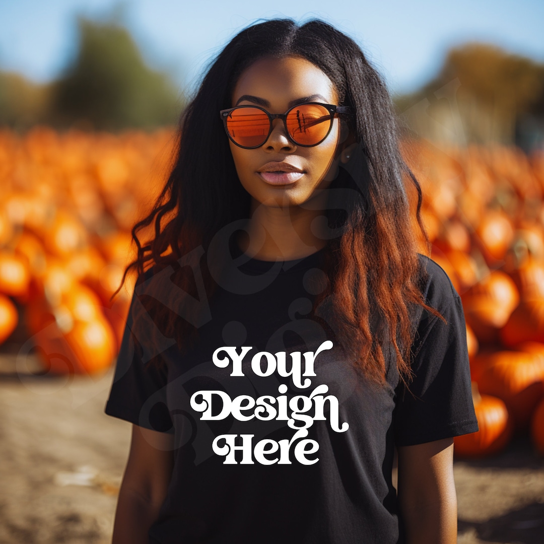 Black Girl Model, Diverse Mockups, Black Bella Canvas Mockup, Black ...