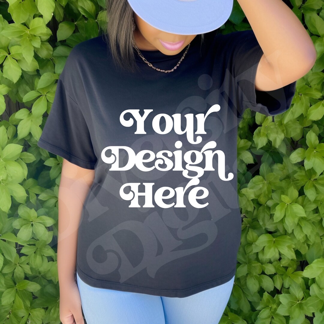 Black Girl Model Black Comfort Colors CC17 Plus Size Black Model CC1717 ...