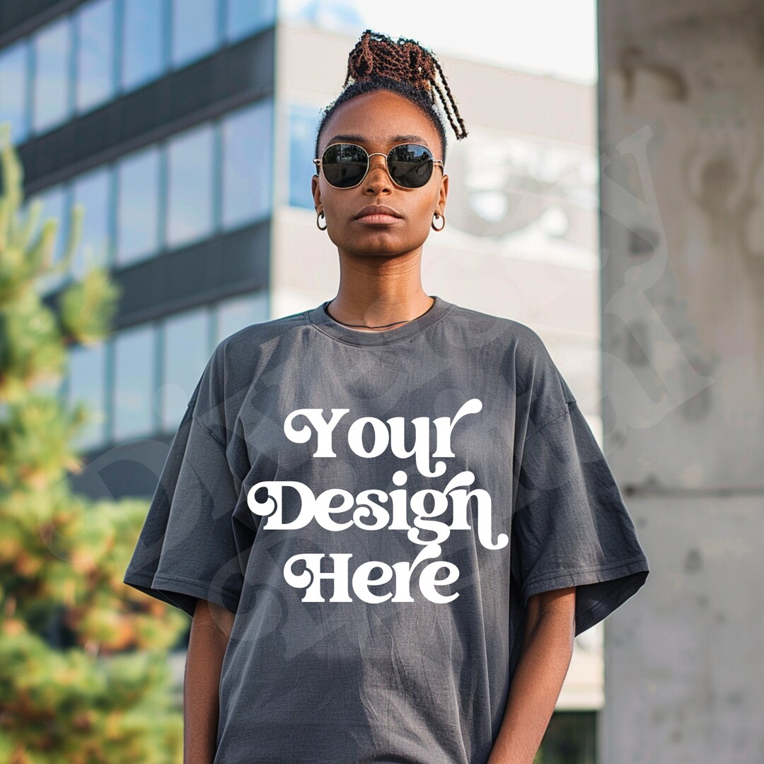 Pepper Comfort Colors CC17 Mockup, CC1717 Pepper Oversized Boyfriend ...