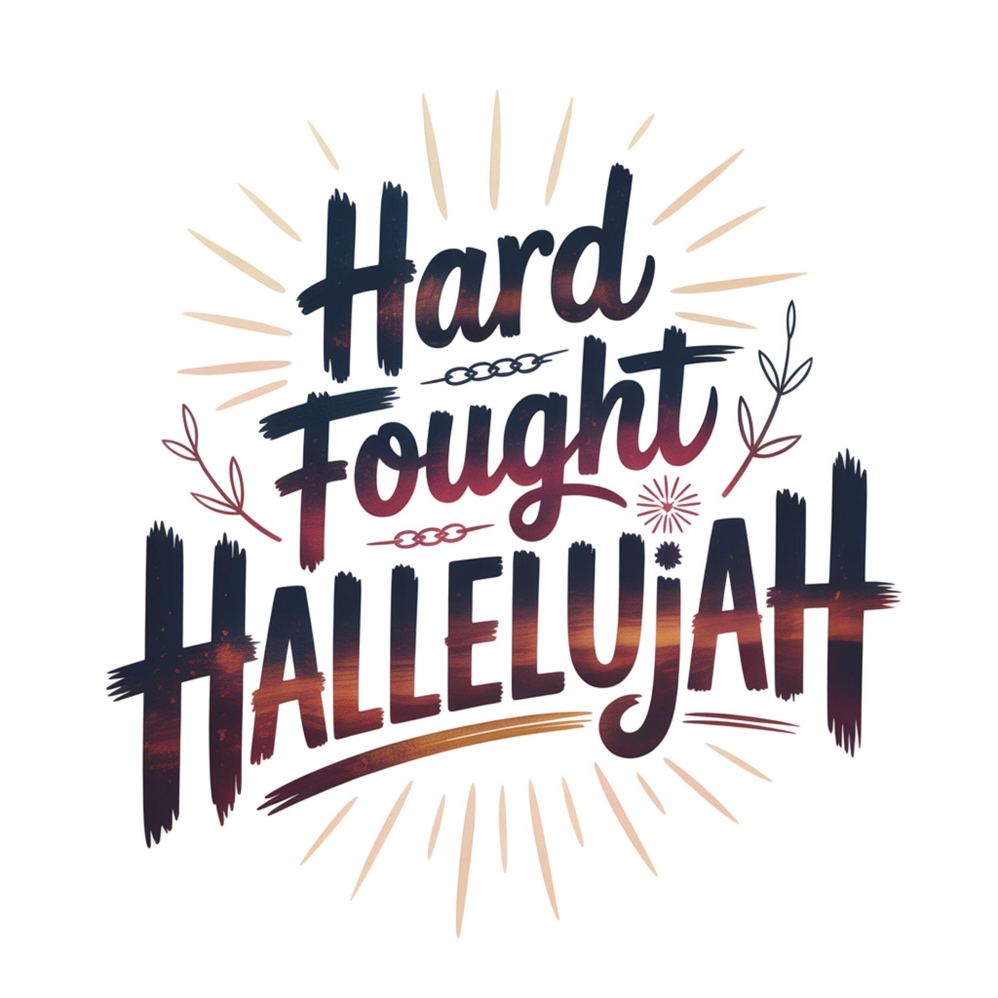 Hard Fought Hallelujah PNG Digital Download Instant Download Design - Etsy