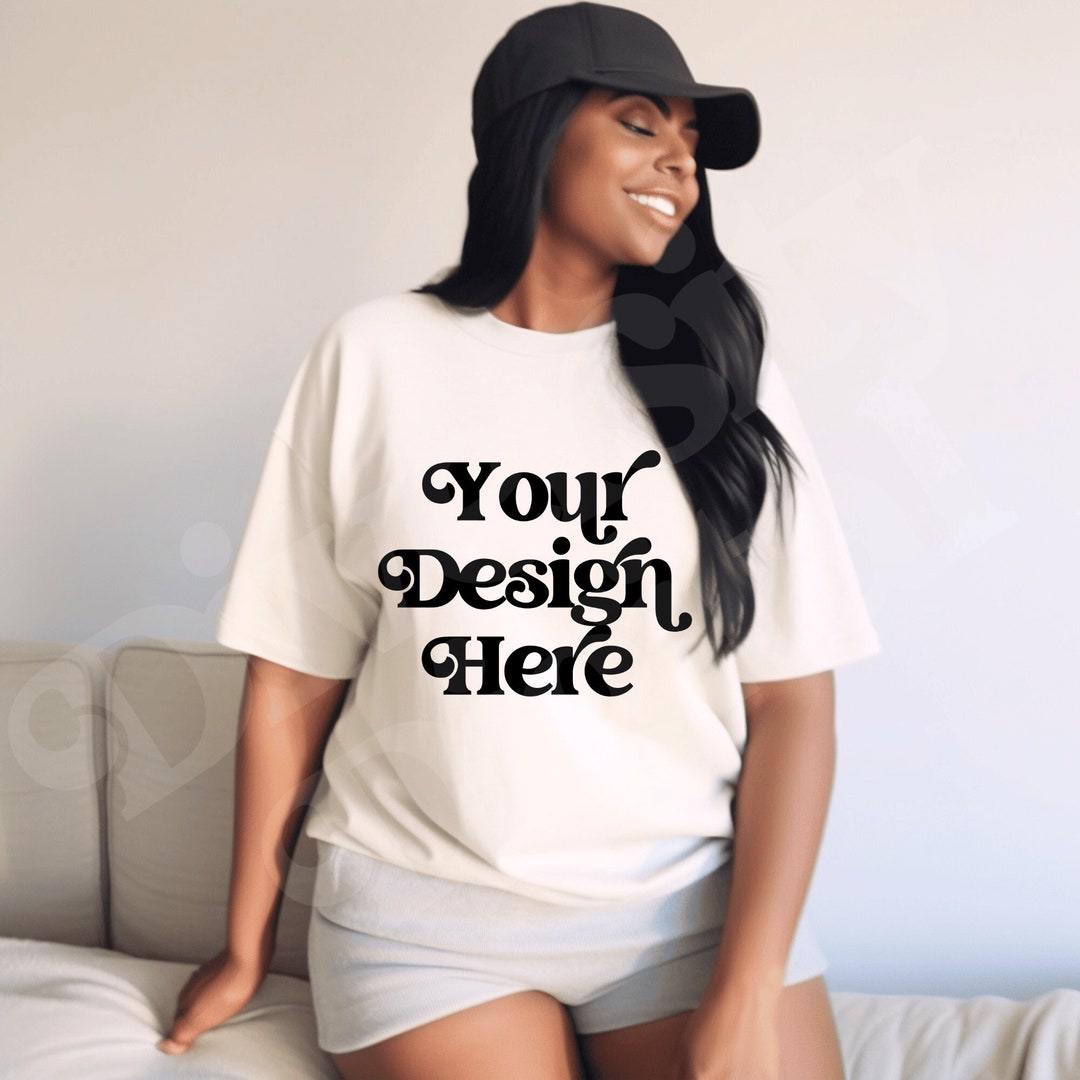 Black Girl Model Ivory Comfort Colors CC17 Plus Size Black Model CC1717 ...