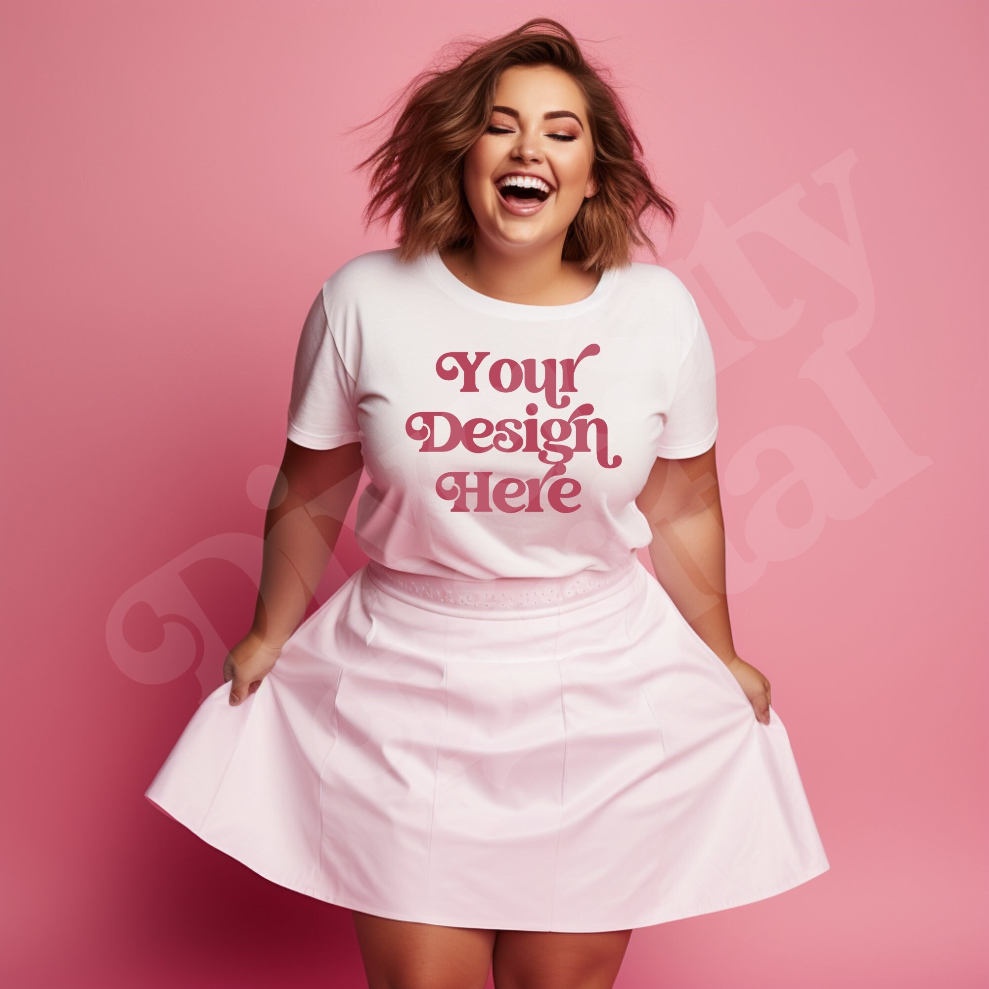 Plus Size Model Tshirt Mockup Soft Pink Bella Canvas Mockup - Etsy