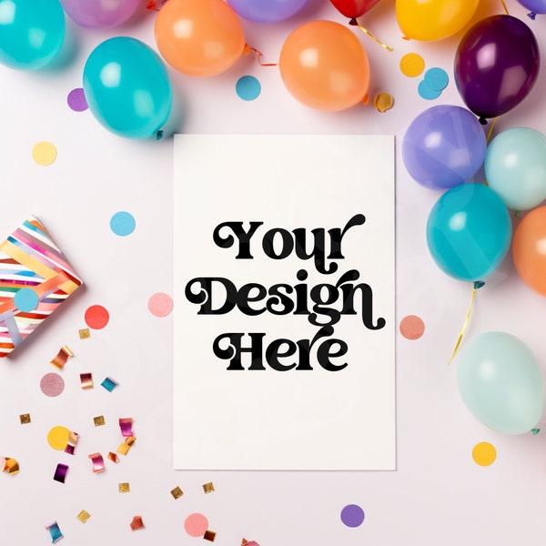 Kids Invitation Mockup - Etsy