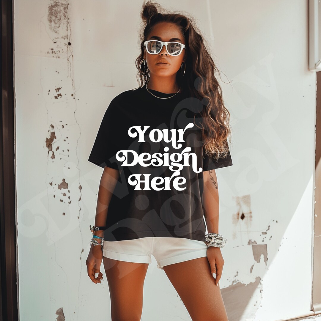 Black Girl Model Black Comfort Colors CC17 Edgy Black Model CC1717 ...