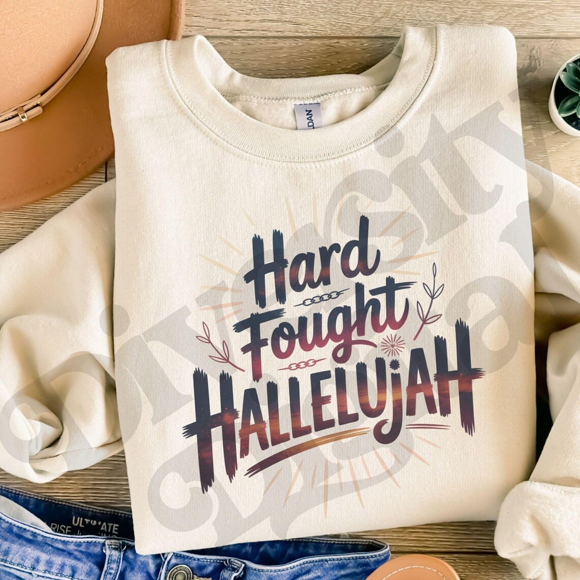 Hard Fought Hallelujah PNG Digital Download Instant Download Design - Etsy