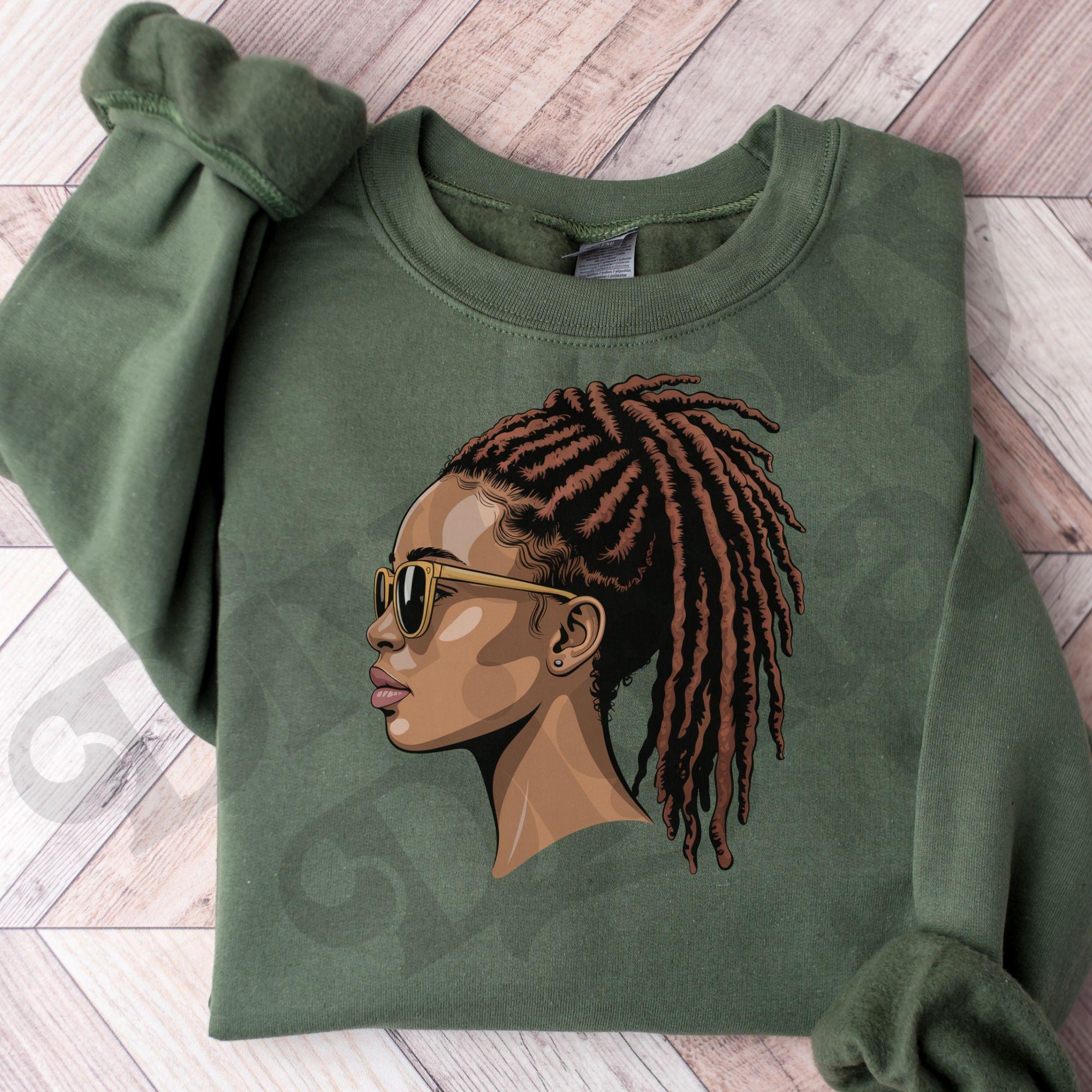 Black Woman With Locs PNG Digital Download Instant Download Design - Etsy