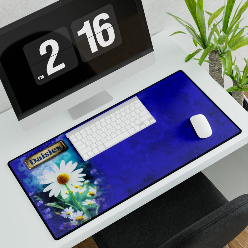 Daisies - Dark Blue - Desk Mats - Etsy