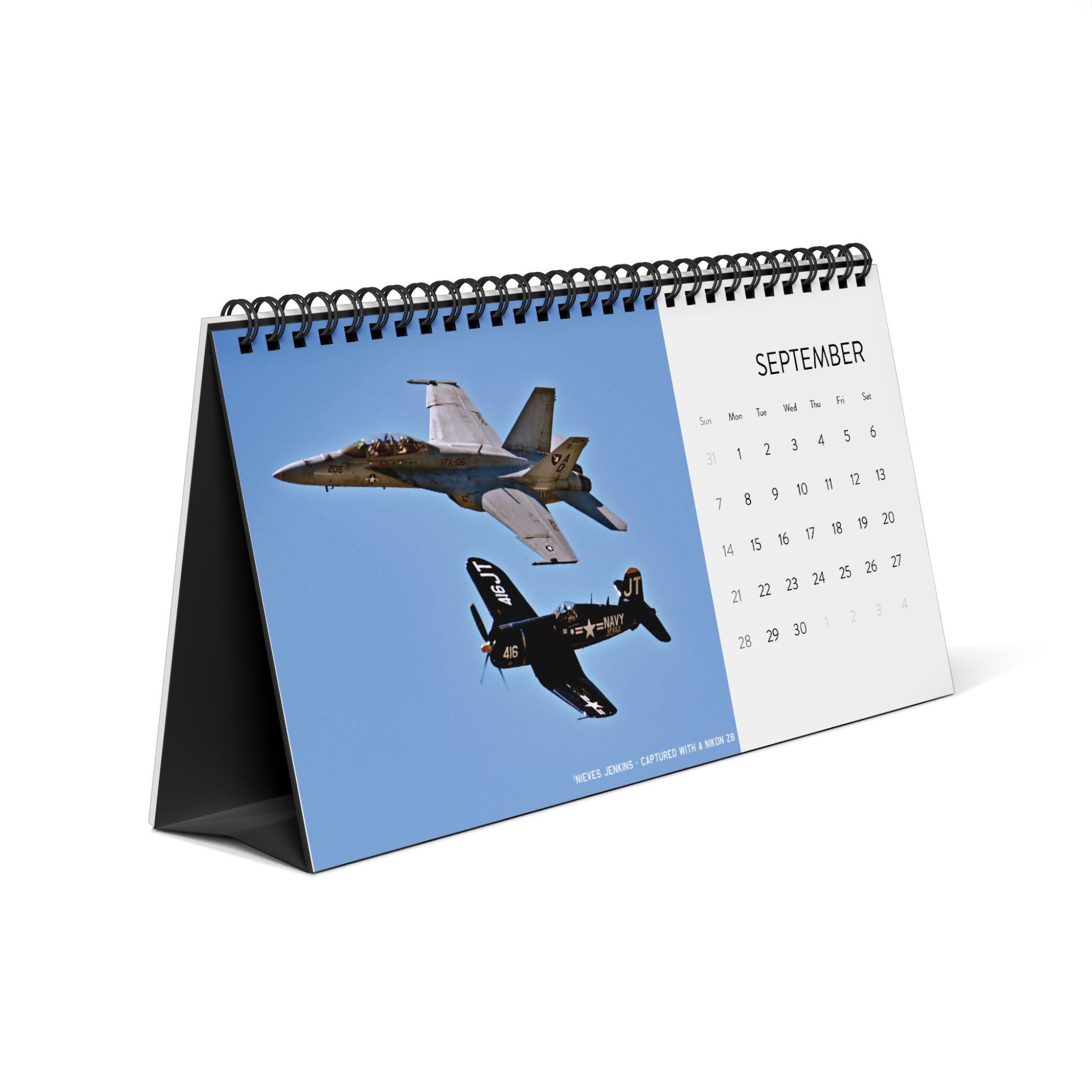 Winged Wonders 2025 Desktop Calendar | US Military Aircraft - Etsy