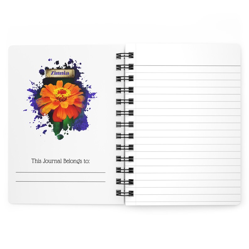Zinnia - Purple - Spiral Bound Journal - Etsy