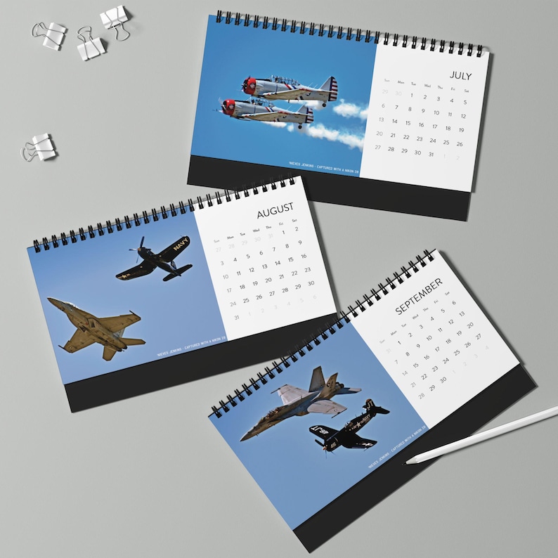 Winged Wonders 2025 Desktop Calendar | US Military Aircraft - Etsy