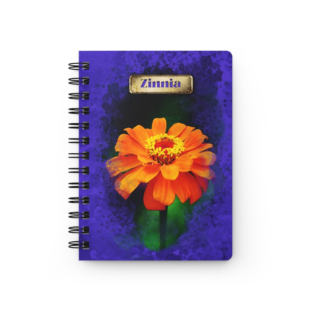 Zinnia - Purple - Spiral Bound Journal - Etsy