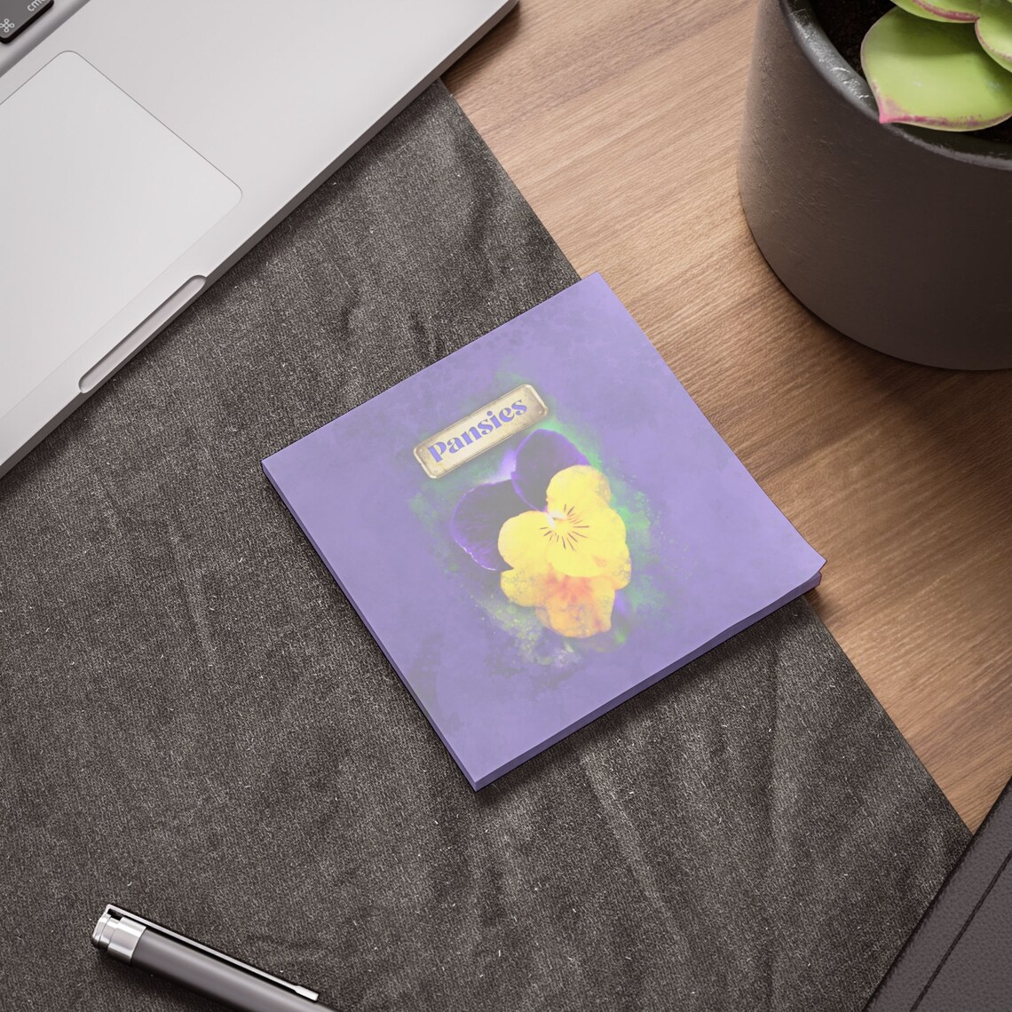 Pansies - Dark Purple - Post-it® Note Pads - Etsy