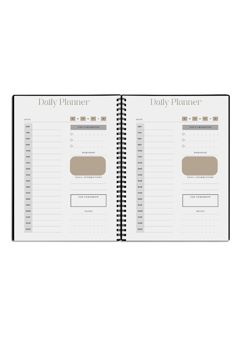 Planner Template, Daily Planner - Etsy