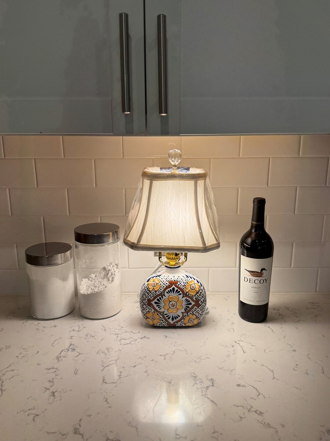 Stunning Talavera Lamp Hand Painted by Mexican Artisans With Antique ...