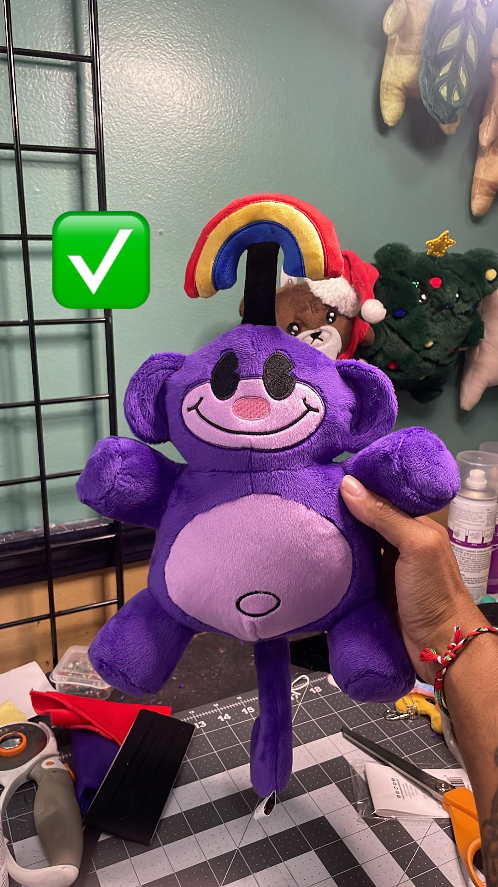 Rainbow Monkey Plush (made to Order) - Etsy