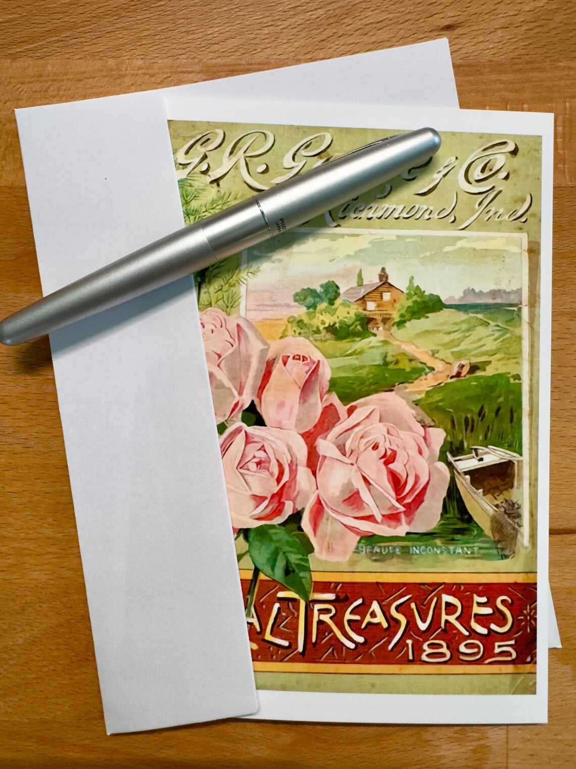 Floral Treasures Vintage Catalog Cover 5x7 Blank Note Card - Etsy