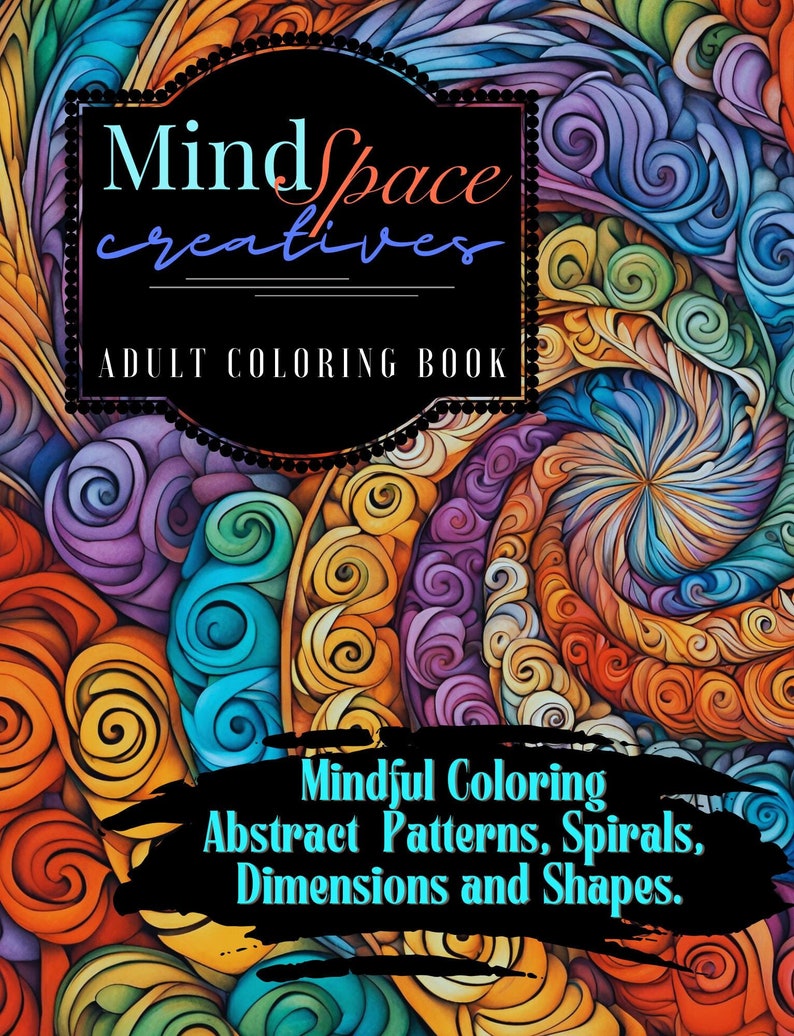 15 Abstract Spirals Coloring Pages | Dramatic Abstract Art Coloring ...