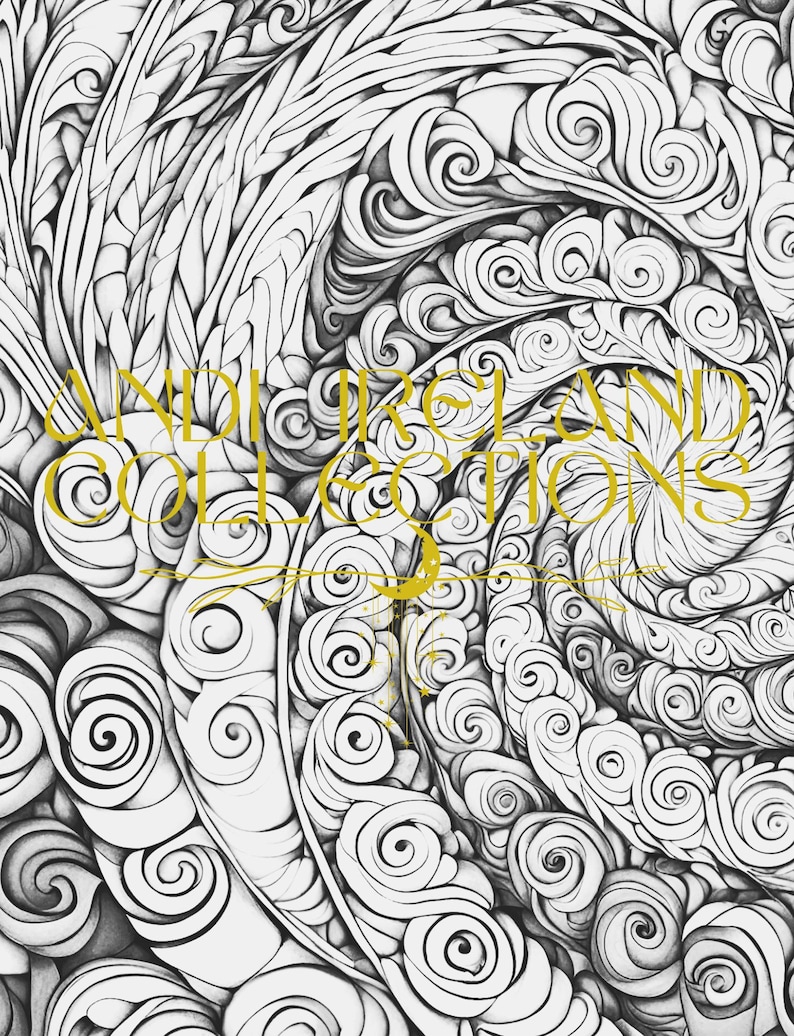15 Abstract Spirals Coloring Pages | Dramatic Abstract Art Coloring ...