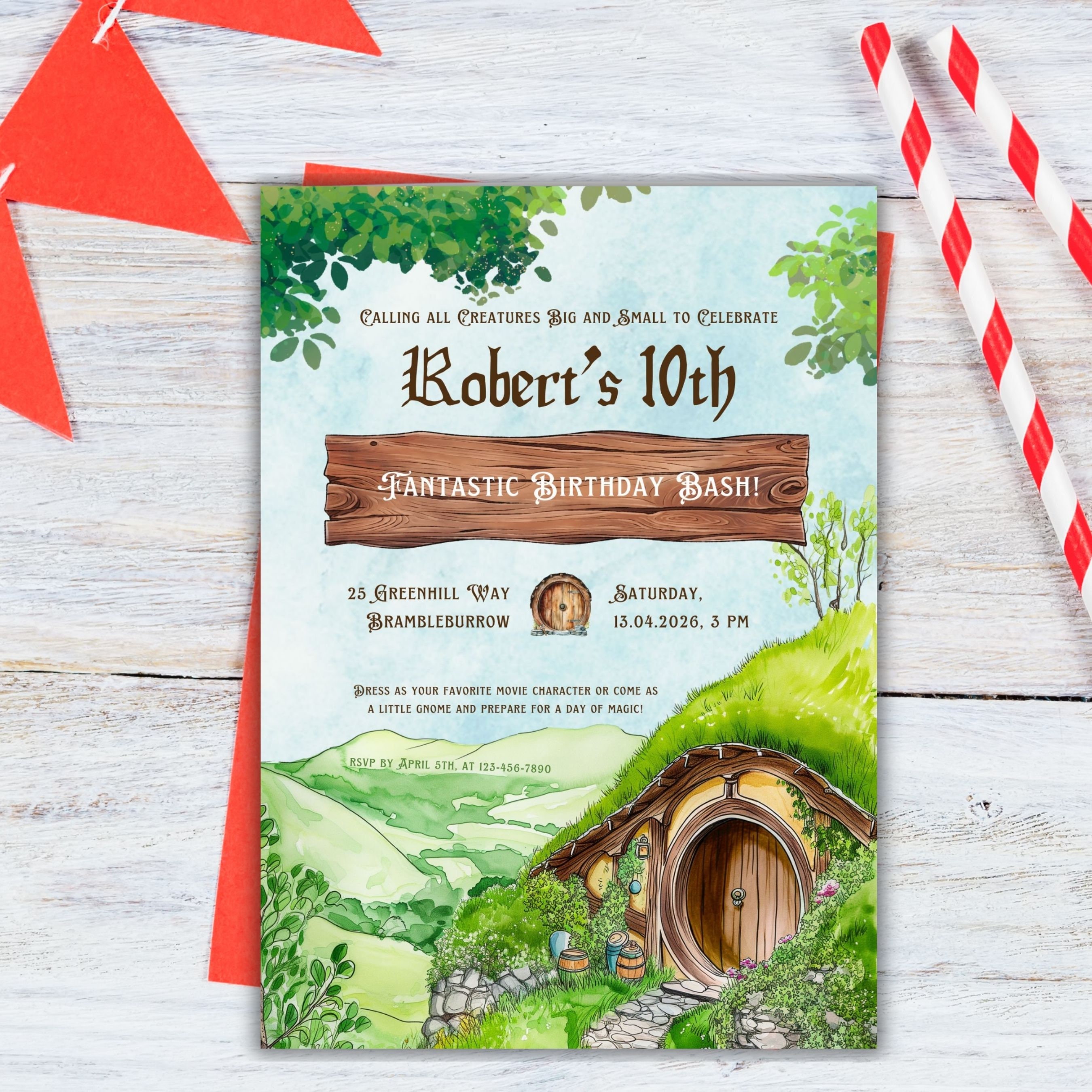 Elves and Friends Birthday Party Invitation Template | Printable ...