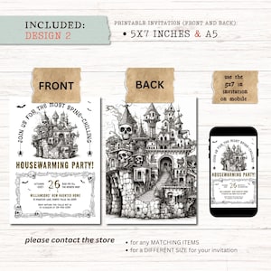 Editable Haunted House Halloween Party Invitation Template | Printable ...