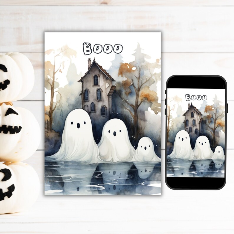 Spooky Pool Party Invitation | Halloween Ghosts (canva Edit, Instant ...