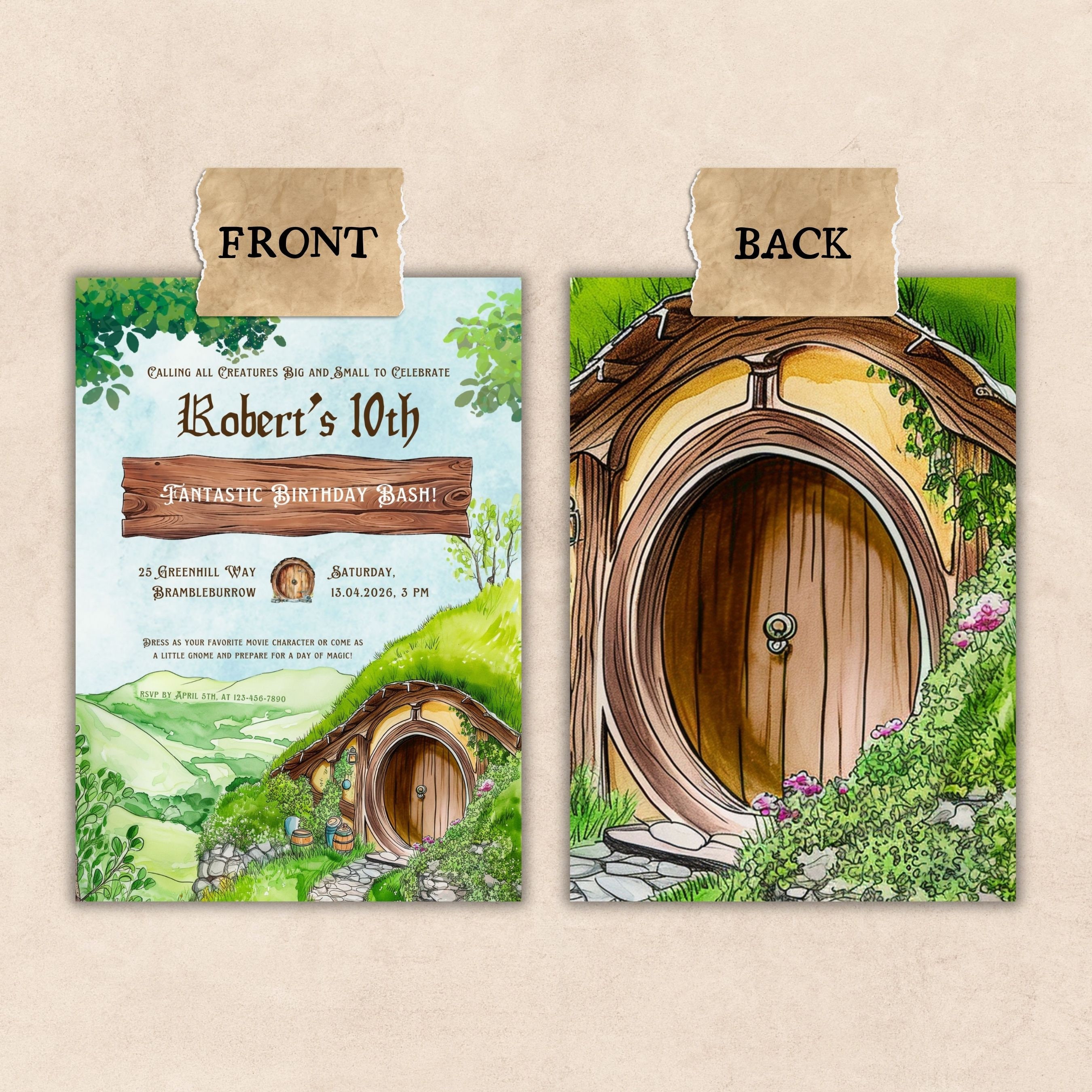 Elves and Friends Birthday Party Invitation Template | Printable ...